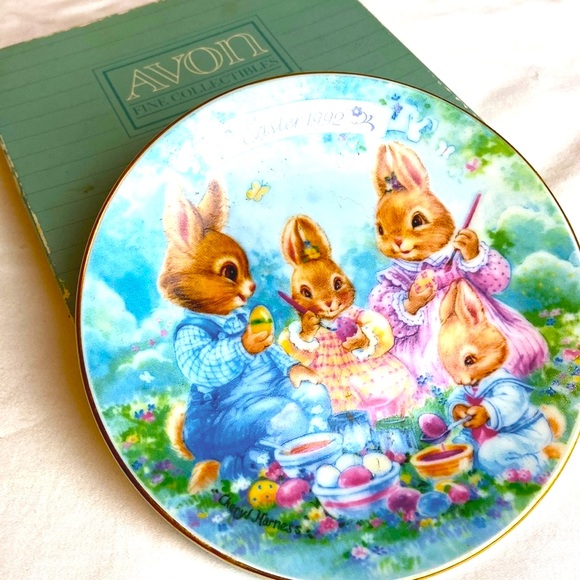 Avon | Accents | 992 Avon Easter Plate In Box Colorful Moments ...
